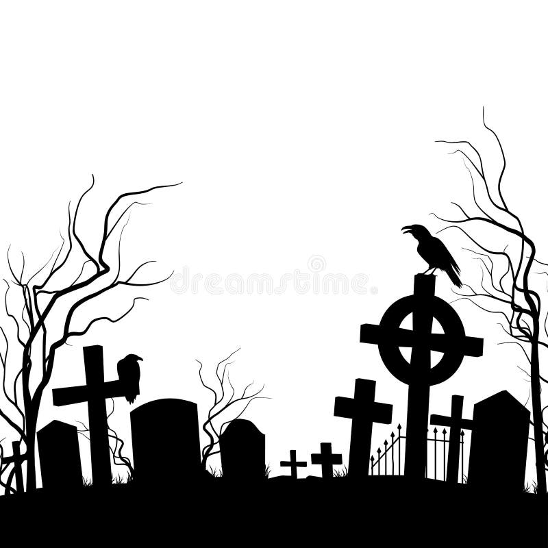 Cemetery stock vector. Illustration of death, mystery - 41356224
