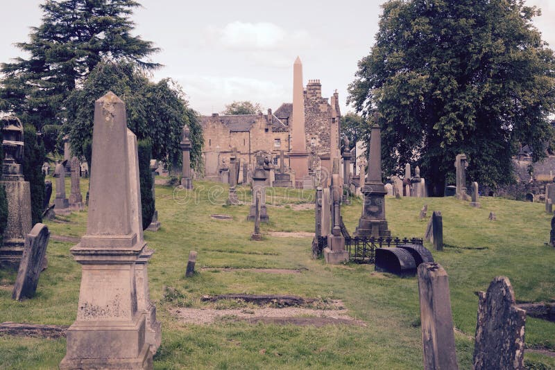Cemetery in Scotland stock photo. Image of austere, battle - 98390058