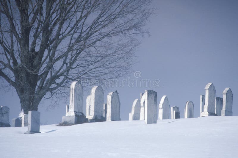 Cemetery in the snow stock image. Image of frozen, united - 23178965