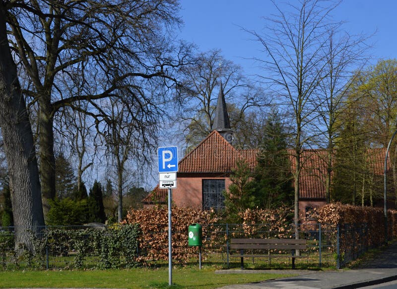 Cemetery in Spring in the Old Town of Walsrode, Lower Saxony Stock ...