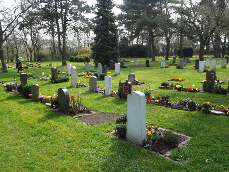 Cemetery in Spring in the Sun Stock Photo - Image of outside, spring ...