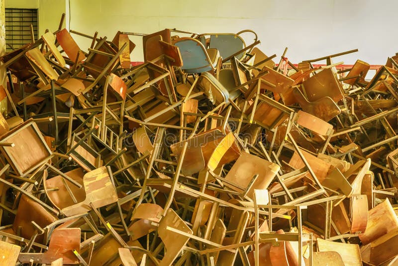 Cemetery of chair stock image. Image of chair, study - 124843311