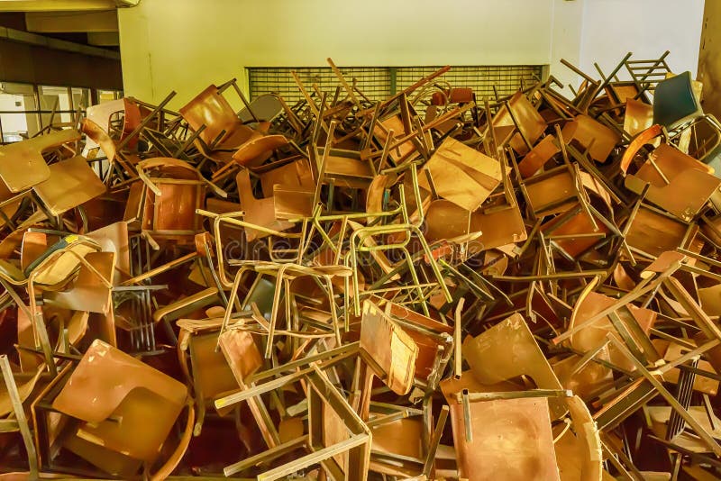 Cemetery of chair stock image. Image of chair, lesson - 125986151