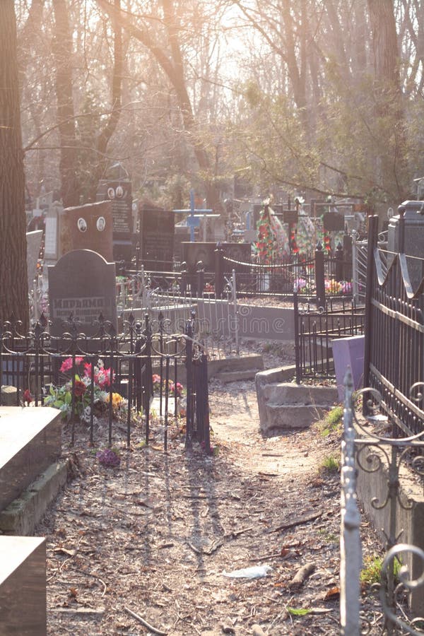 Cemetery editorial image. Image of peacefully, flyer - 58512795