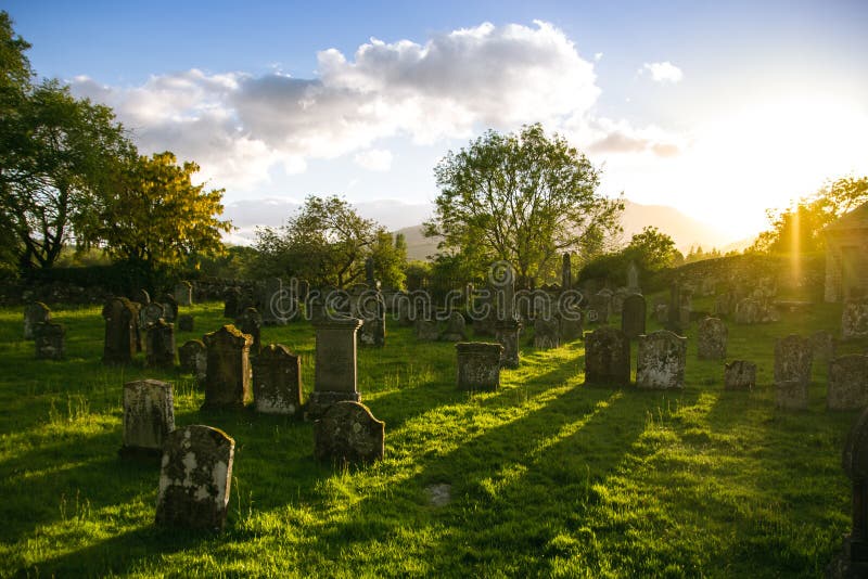 Old Graves In Bright Sunlight Stock Photo - Image of slabs, halloween ...