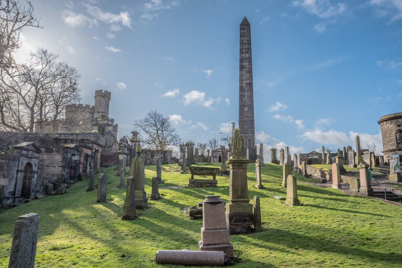 Cemetery View in Edinburgh Scotland February 2020 Editorial Photo ...