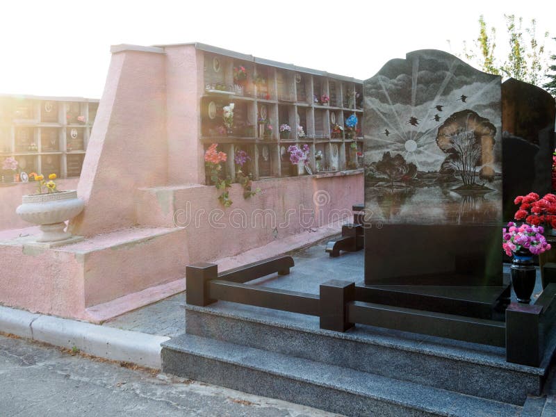 Cemetery. Visual Example of the Design of the Epitaph. Template ...