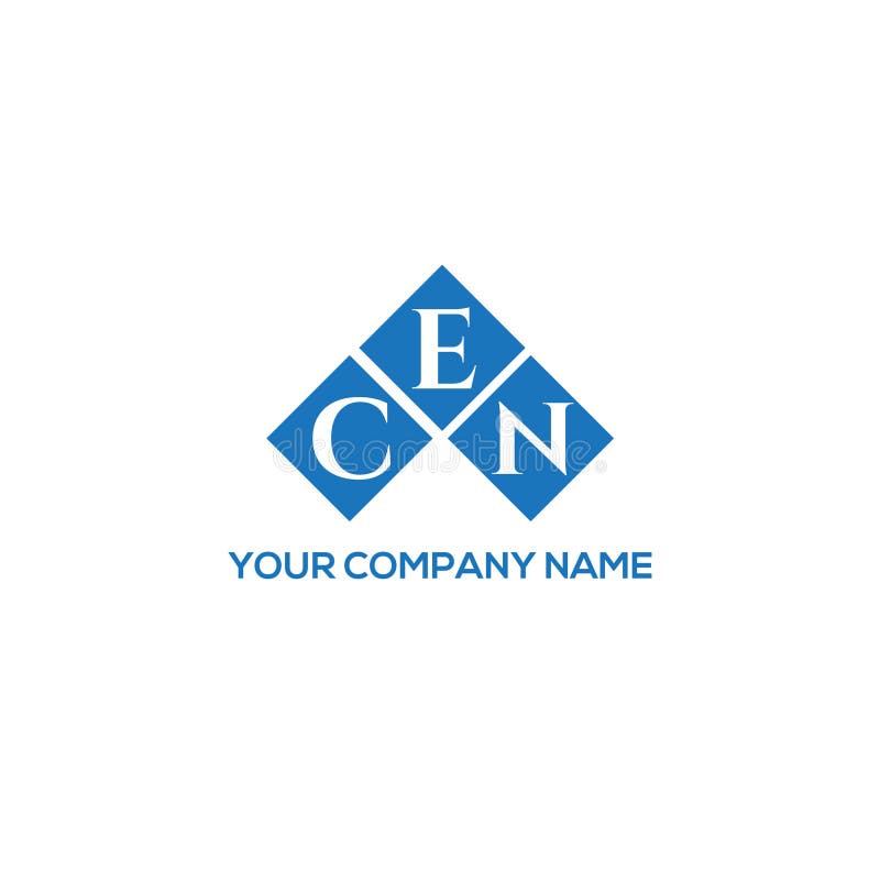 CEN Letter Logo Design on BLACK Background. CEN Creative Initials ...