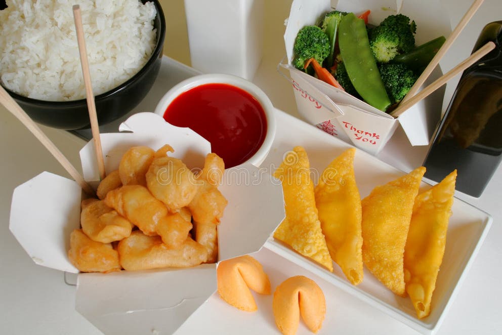 Cena china foto de archivo. Imagen de zanahorias, nieve - 1645576