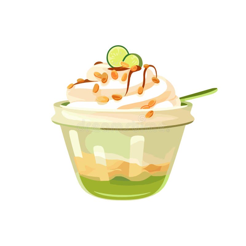 Cendol Ice Drink Singapore Flat Illustration Stock Vector ...