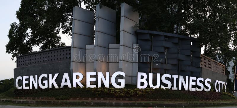 Cengkareng Business City Icon at Enterance Gate Editorial Stock Photo ...