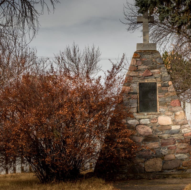Cenotaph Commemorating Delburne Alberta Canada Stock Photo - Image of ...