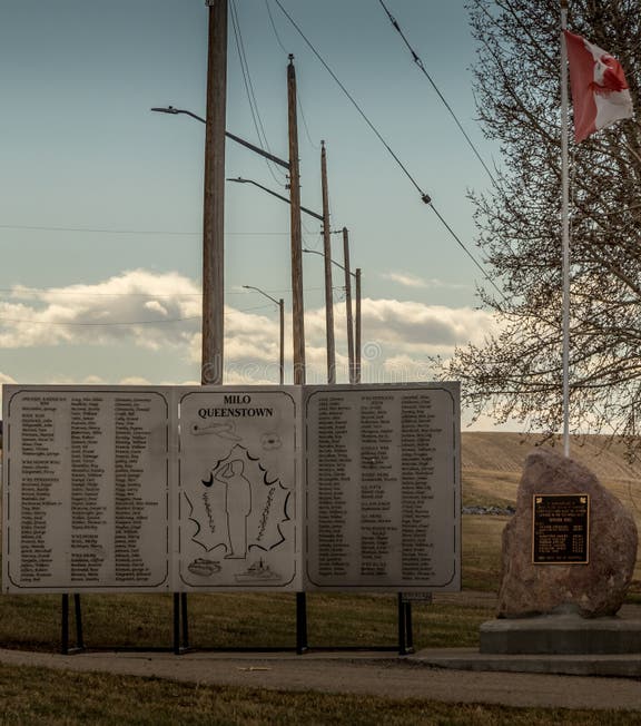 Cenotaph Commemorating the War Milo Alberta Canada Editorial Image ...