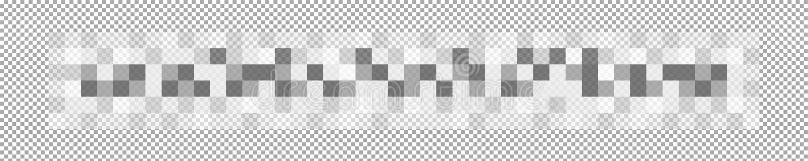 Censor Blur Effect on Transparent Background. Gray Checkered Pattern Stock Vector - Illustration ...