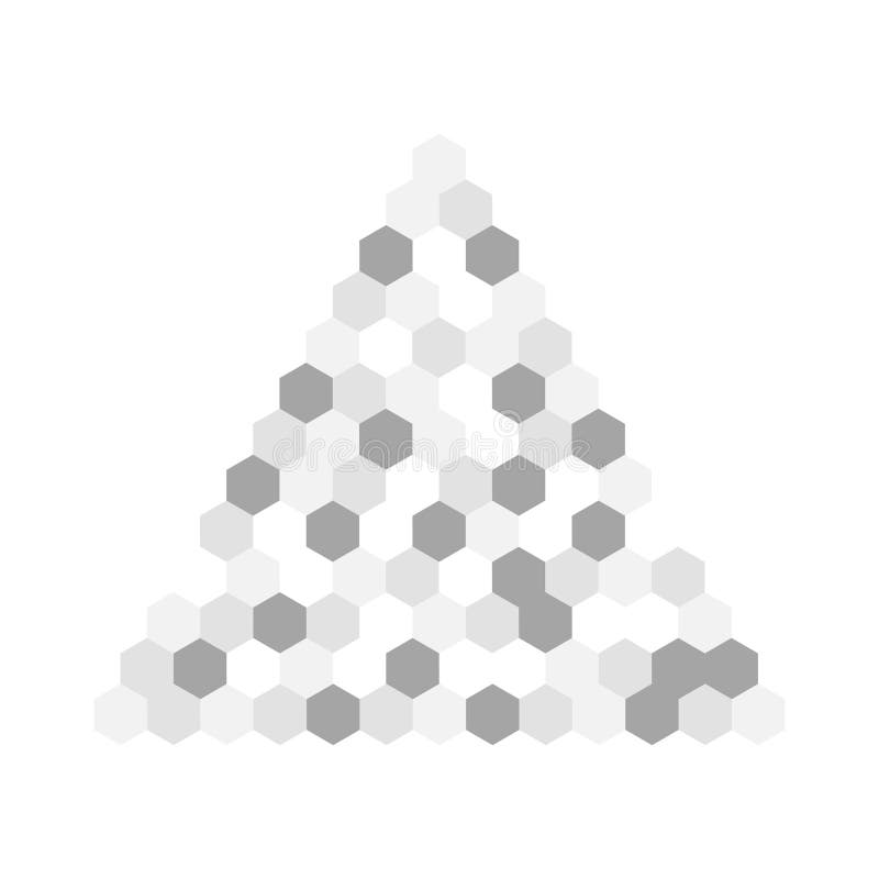 Censor Blur Effect in Triangle Shape. Pixel Hexagon Mosaic Pattern ...