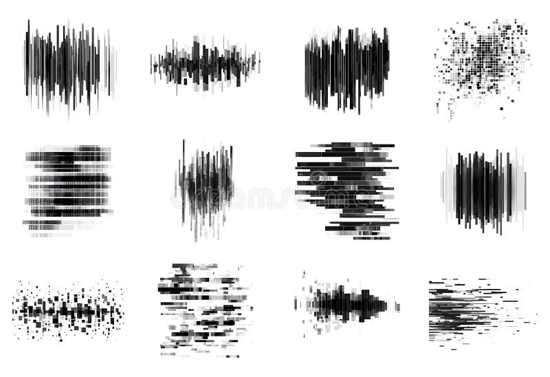 Censor Mosaic Pixel Blur Bars Set. Censure Pixelation Visual Effect in ...