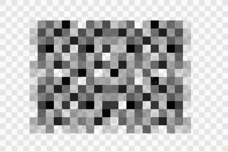 Censor Pixel Mosaic Bar, Simple Gray Blur Censure Frame on Transparent ...