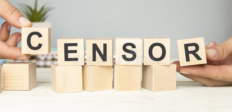 CENSOR Word Made with Wooden Blocks on the Table Stock Image - Image of ...