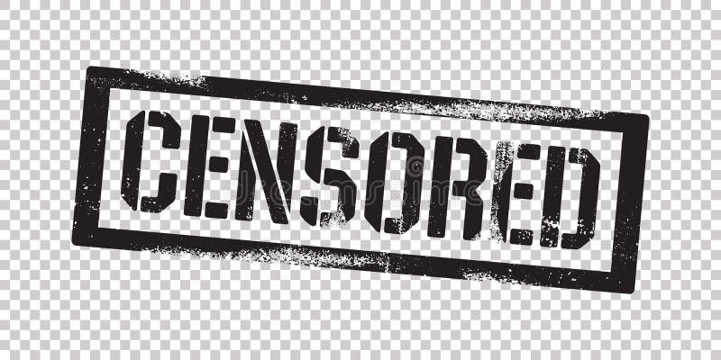 Stencil CENSORED Inscription. Black Forbidden Graffiti Print on ...