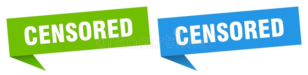 Censored Banner. Censored Speech Bubble Label Set Stock Vector ...