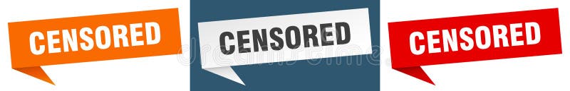 Censored Banner Template. Censored Ribbon Label Stock Vector ...