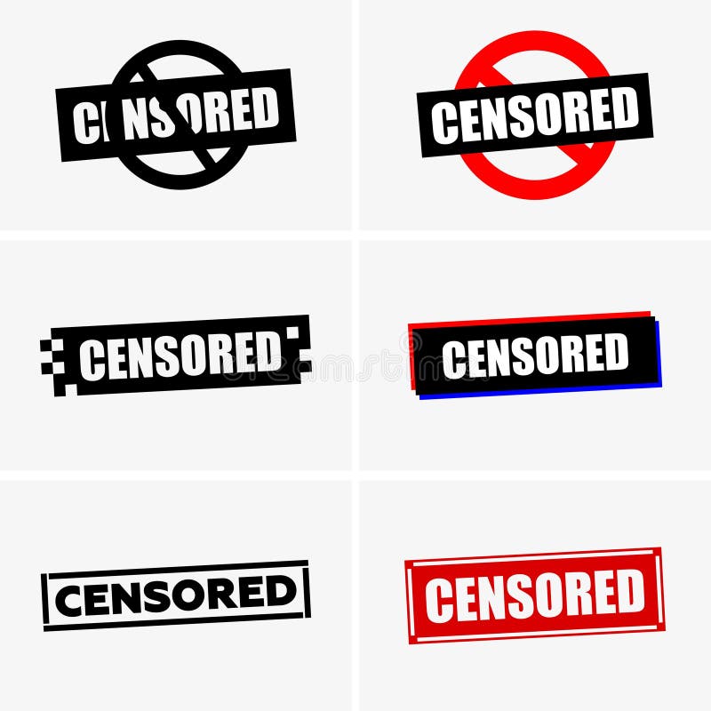 Censored Labels. Censor Blur Effect Texture Isolated. Vector ...