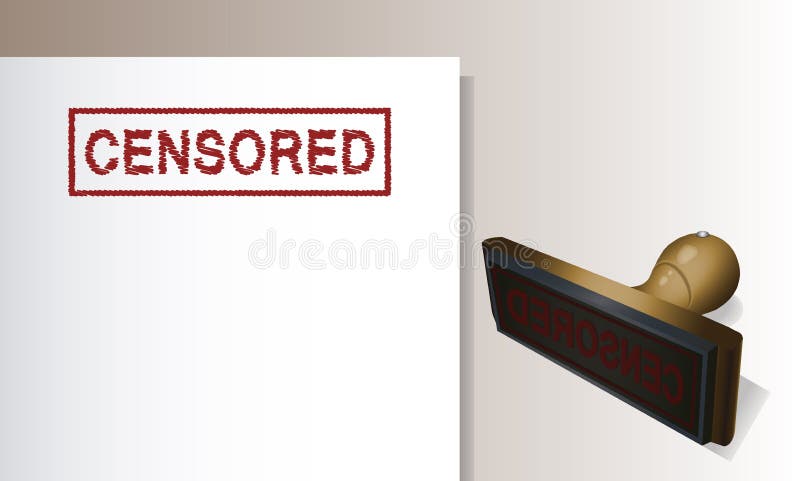 Censored Rubber Stamp stock illustration. Illustration of censor - 48188163