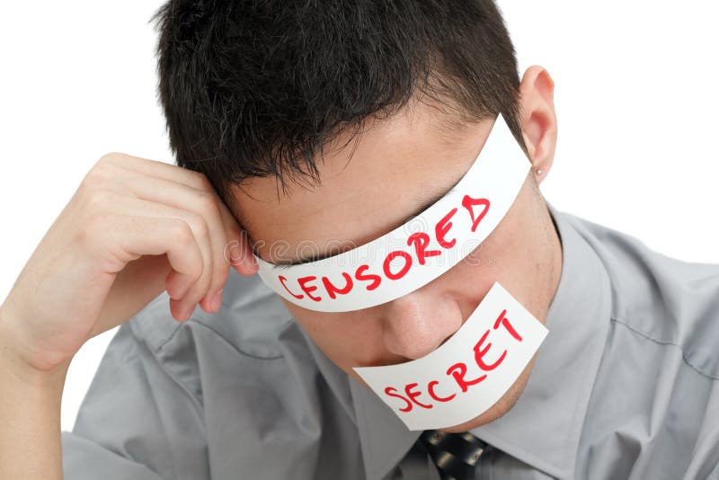 Censorship stock image. Image of closeup, confident, censure - 14046101
