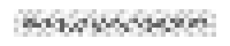Censorship Blur Effect Checkered Texture. Monochrome Gray Pixel Mosaic Pattern To Hide Text ...
