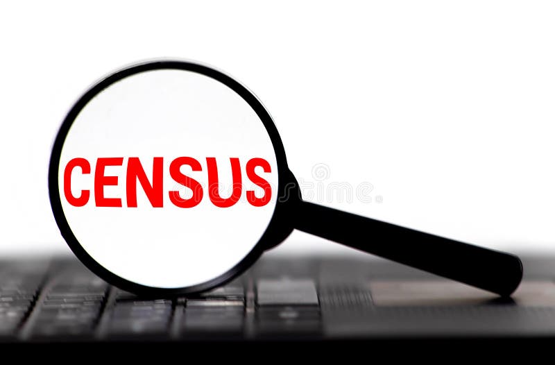 Census Word on Memo Note Throught the Loupe Magnifier Stock Photo ...