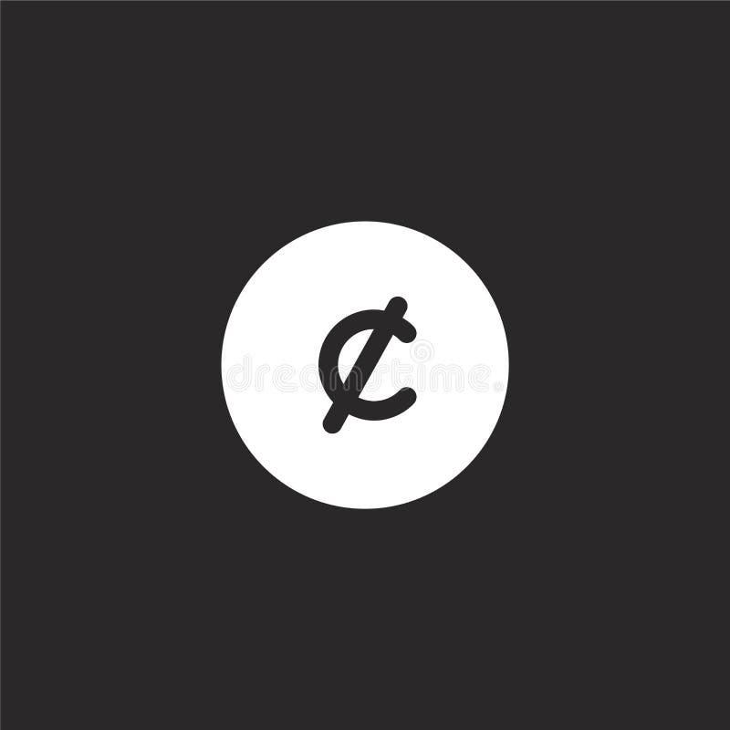 Cent Icon. Filled Cent Icon for Website Design and Mobile, App ...