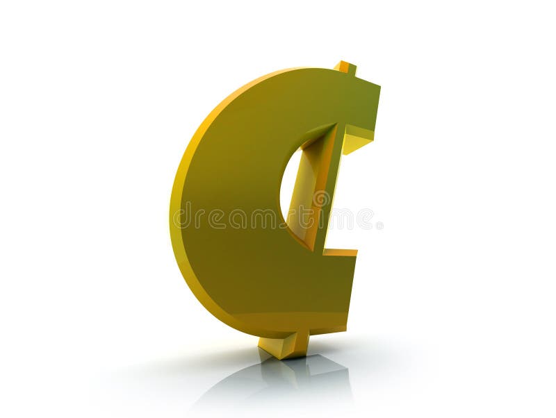 Cent sign stock illustration. Illustration of bevel, poor - 16771545