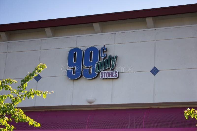 99 Cent only store sign editorial stock image. Image of merchandise ...
