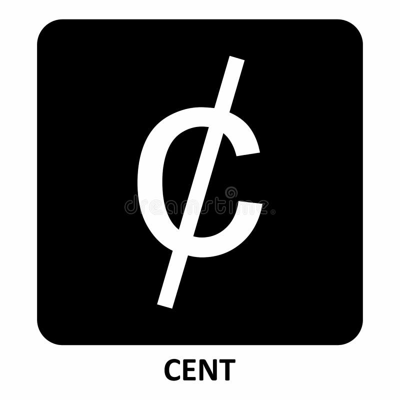 Cent symbol illustration stock illustration. Illustration of micro ...