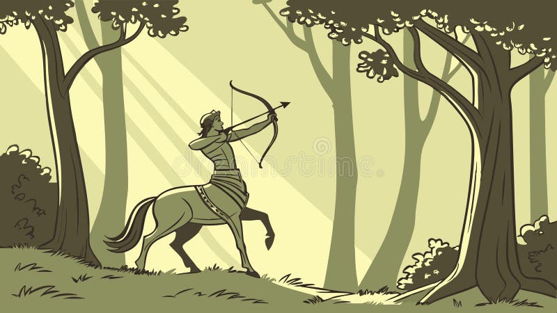 Centaur Archer in Forest, Mythology, Fantasy Creature, Mythical Warrior ...