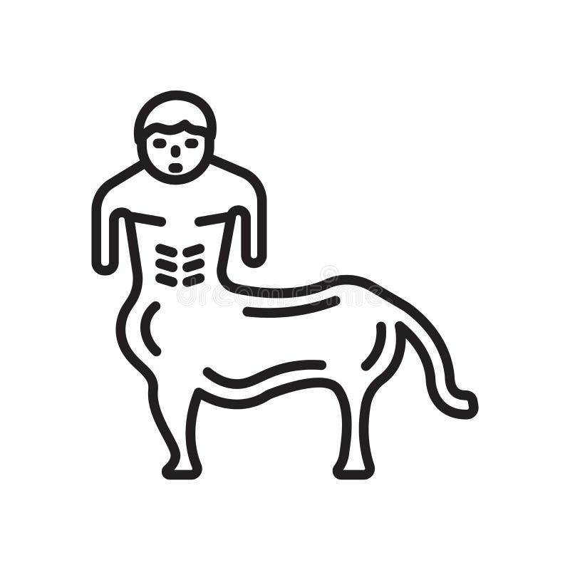 Centaur Icon Vector Sign and Symbol Isolated on White Background Stock ...