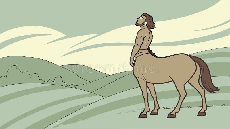 Centaur in Landscape, Mythology, Fantasy, Nature, and Creature Vector ...