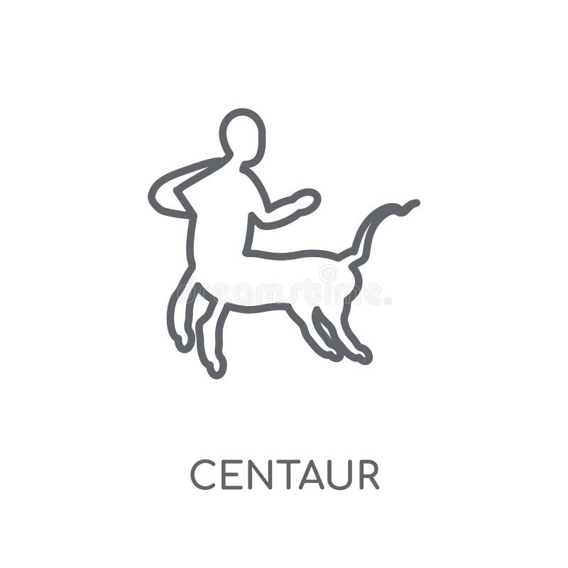 Centaur Linear Icon. Modern Outline Centaur Logo Concept on Whit Stock ...