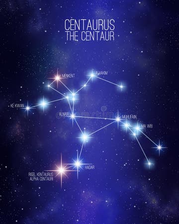 Centaurus the Centaur Constellation on a Starry Space Background Stock ...