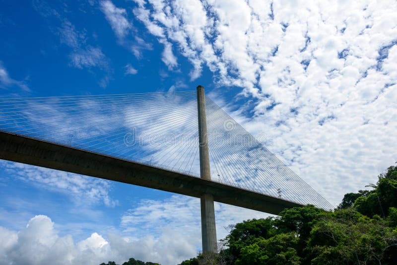 Centennial Bridge on the Panama Canal Stock Photo - Image of chain ...