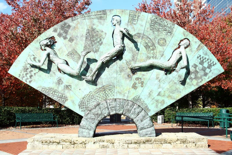 Atlanta Olympic Sculpture in Centennial Park Editorial Photography ...