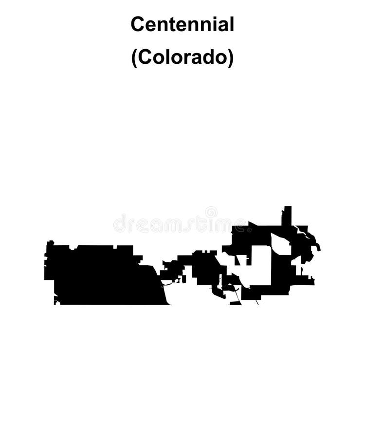 Centennial outline map stock vector. Illustration of contour - 357244770