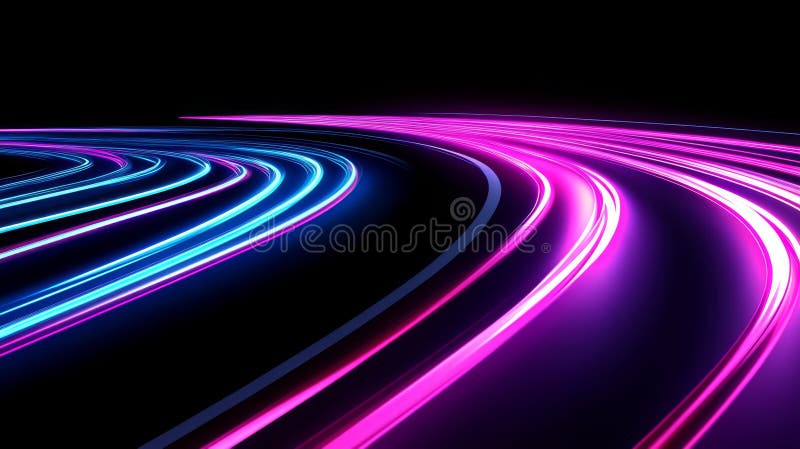 From the Center, Abstract Lines Representing Speed Radiate Outward, on ...