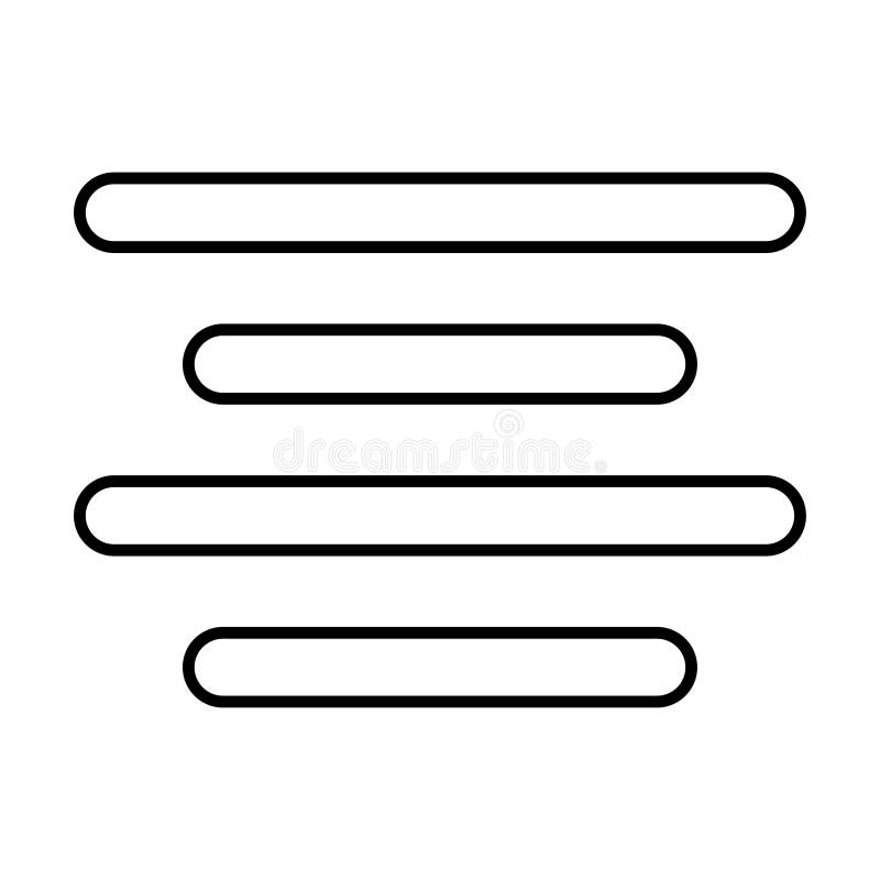 Center Align Icon in Line Style Stock Vector - Illustration of symbol ...