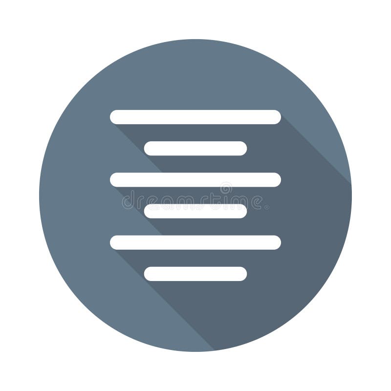 Center Alignment Icon on White Background. Simple Element Illustration ...