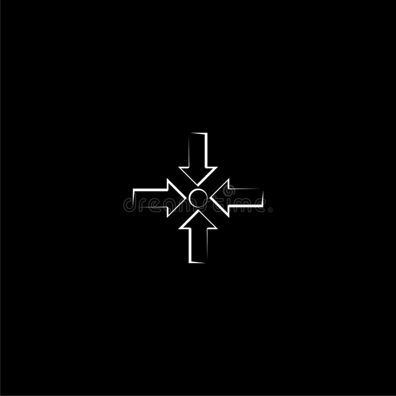 Center Alignment Icon Isolated on Dark Background Stock Vector - Illustration of movement ...