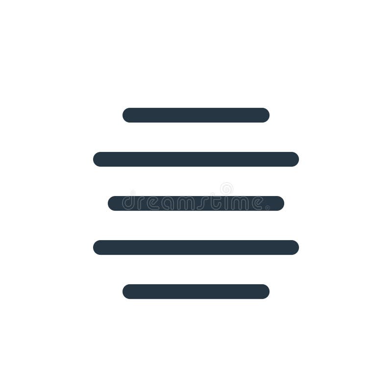 Center Alignment Icon Vector from Text Editor Concept. Thin Line ...
