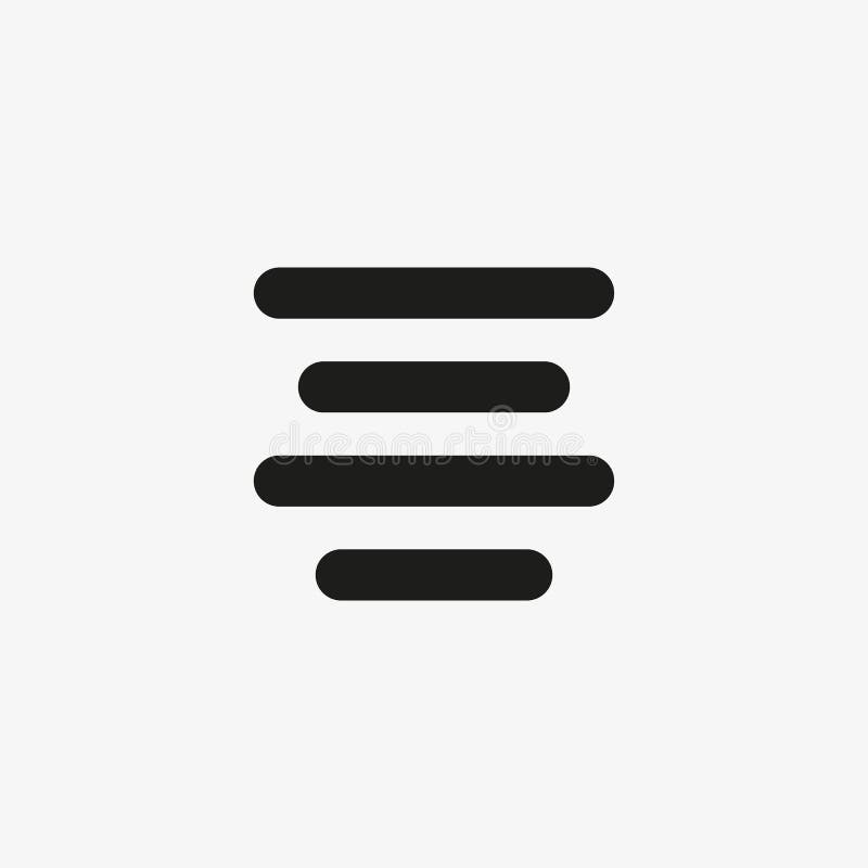 Center Alignment Vector Icon. Document Editor Button Sign for Web Site ...