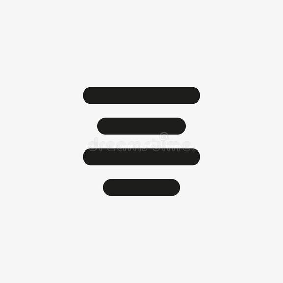 Center Alignment Vector Icon. Document Editor Button Sign for Web Site ...