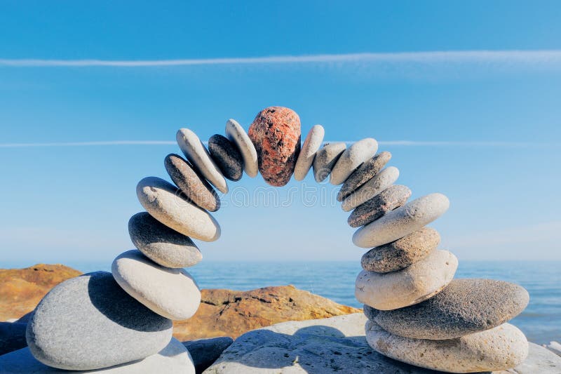 In center of arc stock image. Image of pebble, equilibrium - 22878677